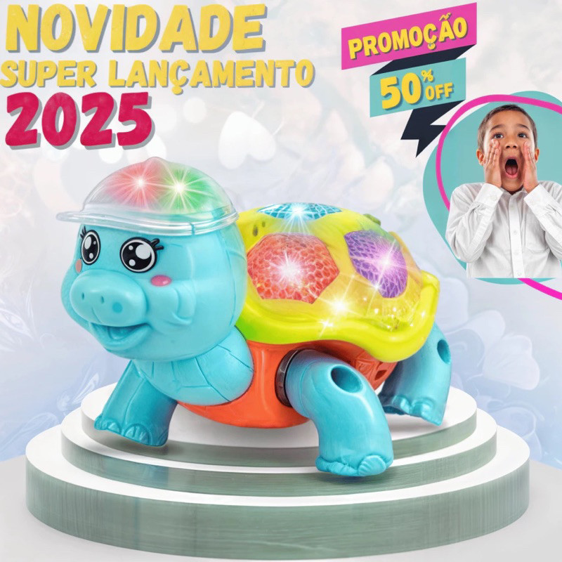 Brinquedopromocao Tartaruga Fujão Elétrico Com Som Luz E Movimento Carangueijo Brinquedo Fujão ...