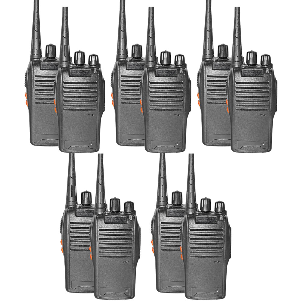 Kit 10 Radio Walkie Talkie Comunicador Alcance 12 Km 16 Canais AN-777s ...