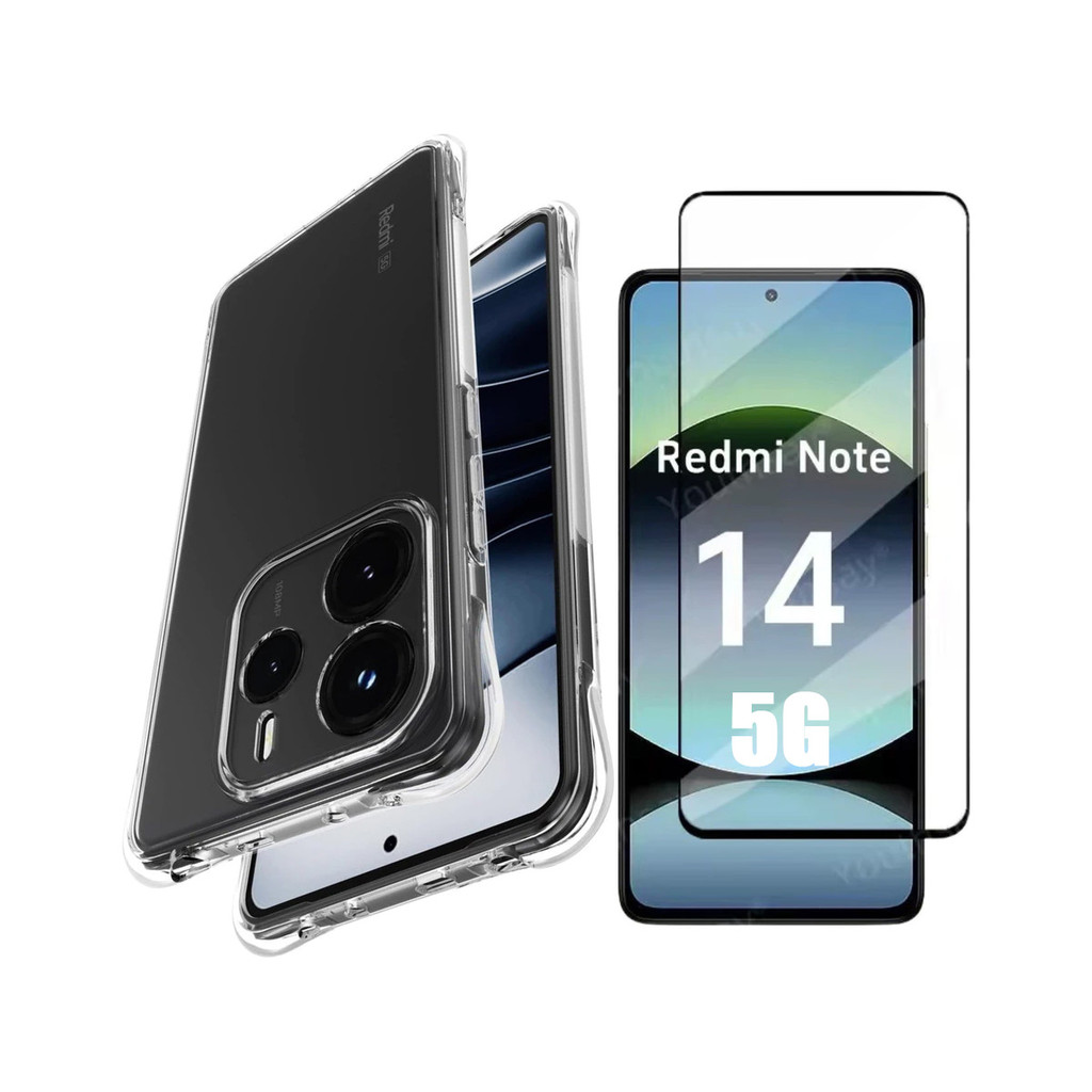 Capa Case Capinha Anti Impacto Para Redmi Note 14 5G + Película 3D Vidro Temperado | Shopee Brasil