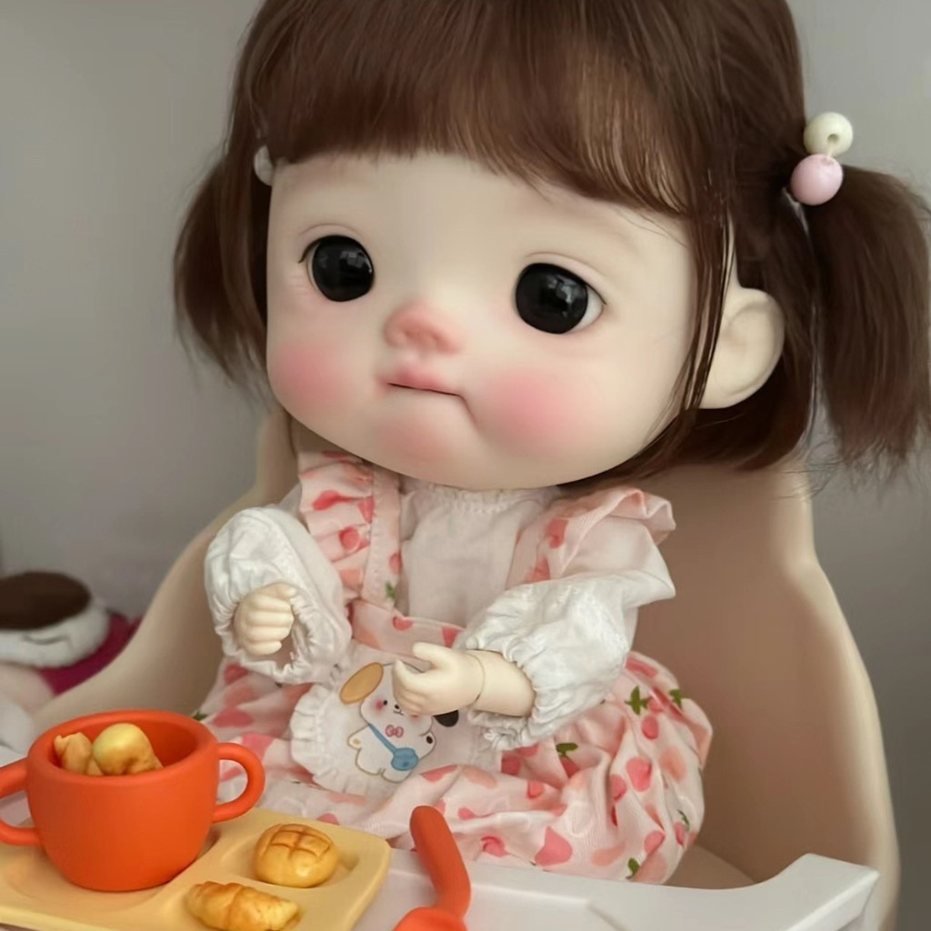 Boneca bjd boneca boneca 1/6 cabeça grande Qbaby boneca de articulação ...