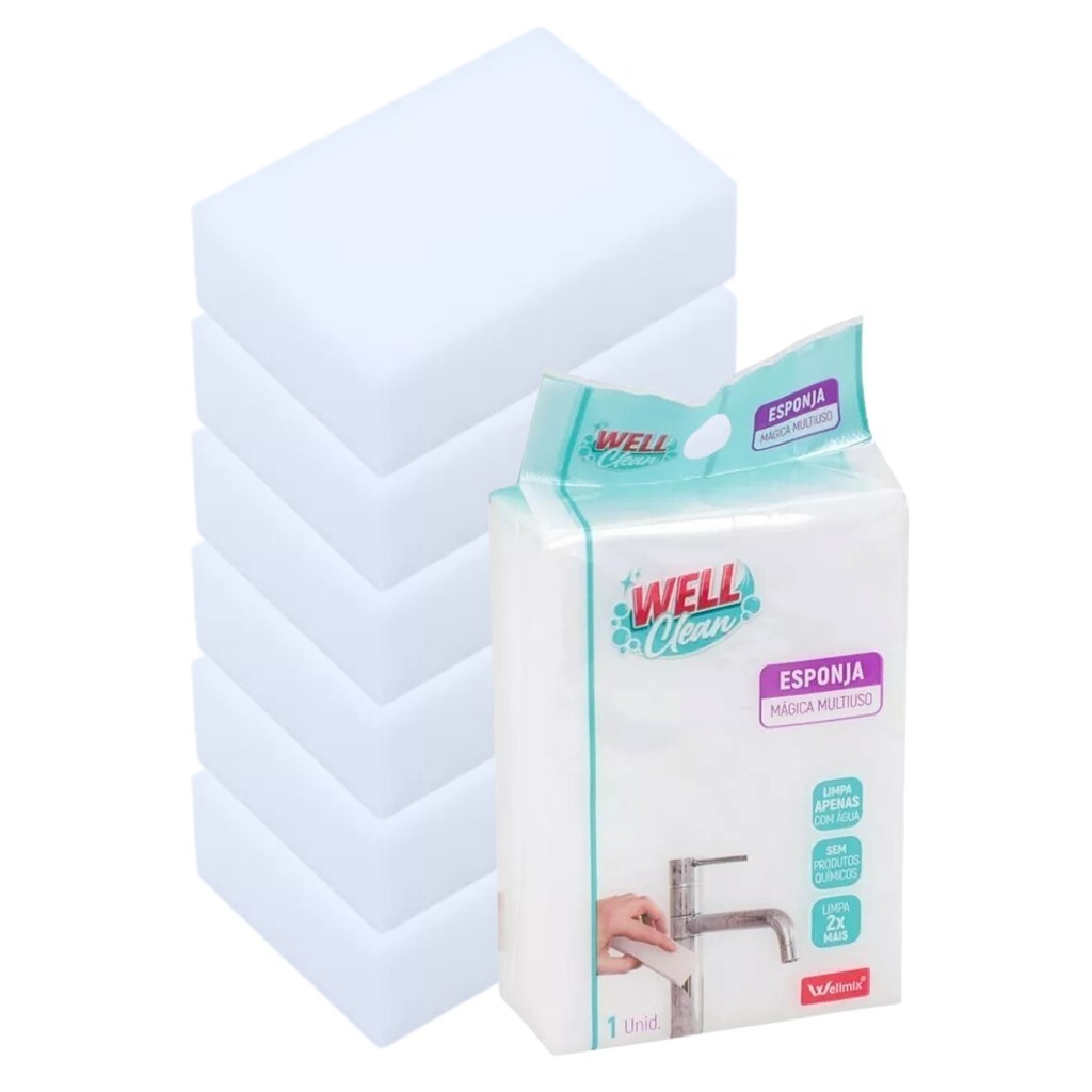 Kit com 20 Esponja Mágica Limpeza Multiuso Sem Produtos Químicos ...