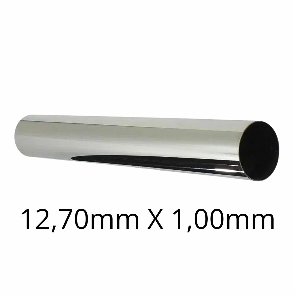 Tubo INOX - 12,70mm x 1,00mm - Polido - 304/L - c/c - 50cm | Shopee Brasil