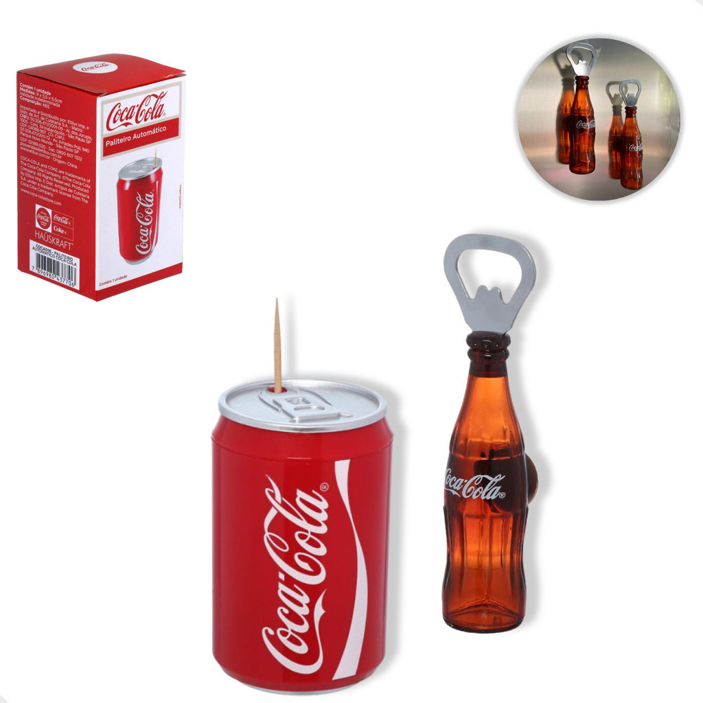 Abridor Multiuso Garrafa Coca Cola Imã Geladeira + Paliteiro | Shopee ...