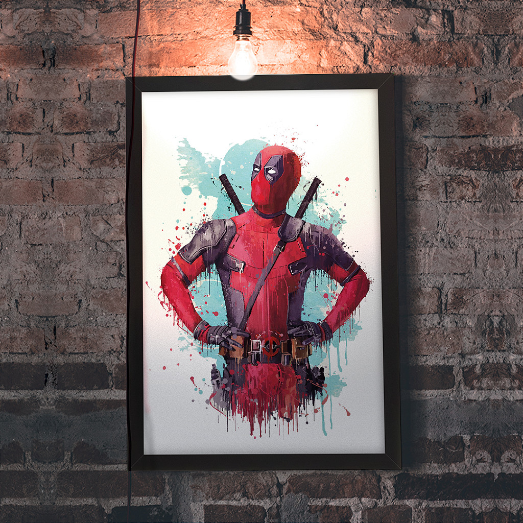 Quadro DeadPool "Aquarela" | Shopee Brasil