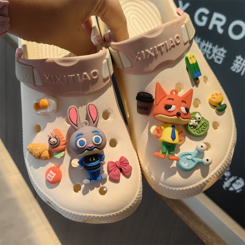 Desenho Animado Judy Nick Jibbits Zootopia Jibits Para Croc Fries Crocs ...