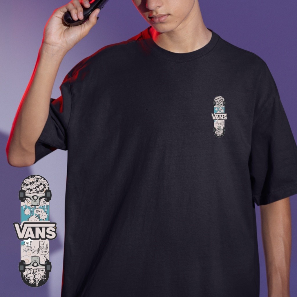 Camiseta 100% Algodão Unissex Estampas Vans Basicas Skatista Streetwear ...