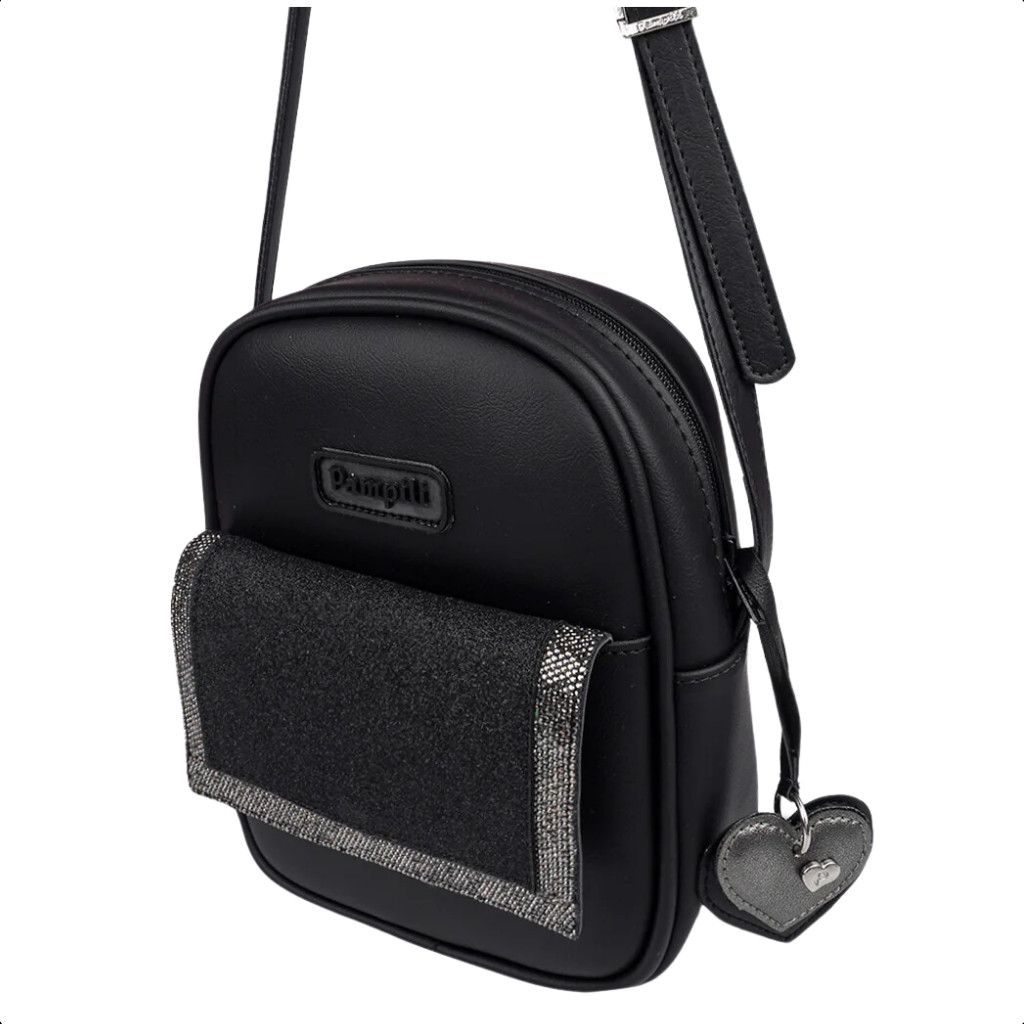 Bolsa Tiracolo Infantil Meninas Preta Pampili 600125200 | Shopee Brasil