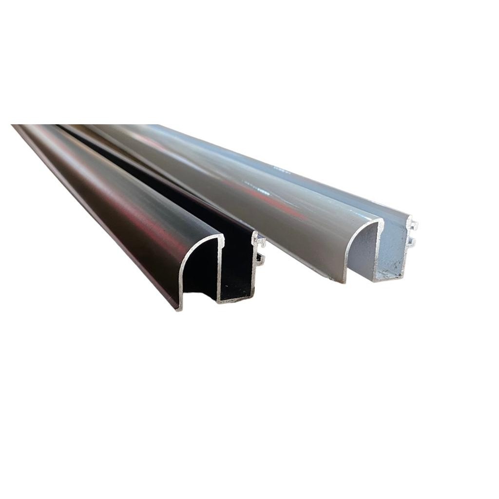 Perfil Guia Inferior Box de Vidro Temperado 8mm 1m Cores Preto e Branco ...