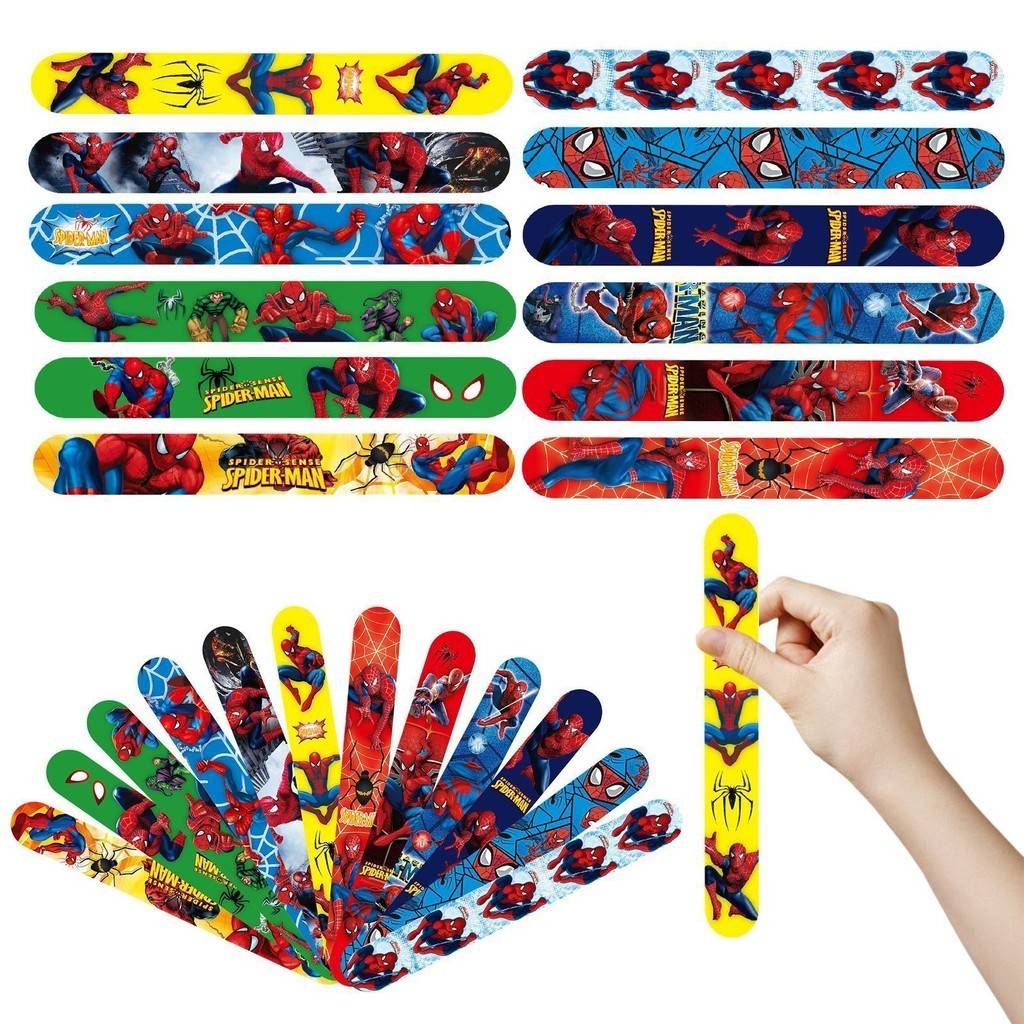 12pcs Spider Man Slap Bracelet Party Decoration Toys Most Populares ...