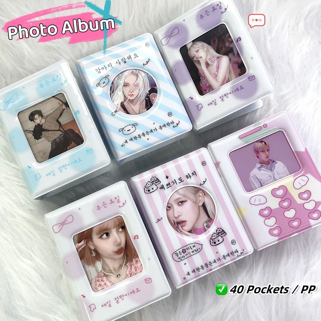 Ins Loving Heart Loose-leaf Card Book 3-Inch Livro Coletor De Cartões Fotográficos Icônicos 40 ...