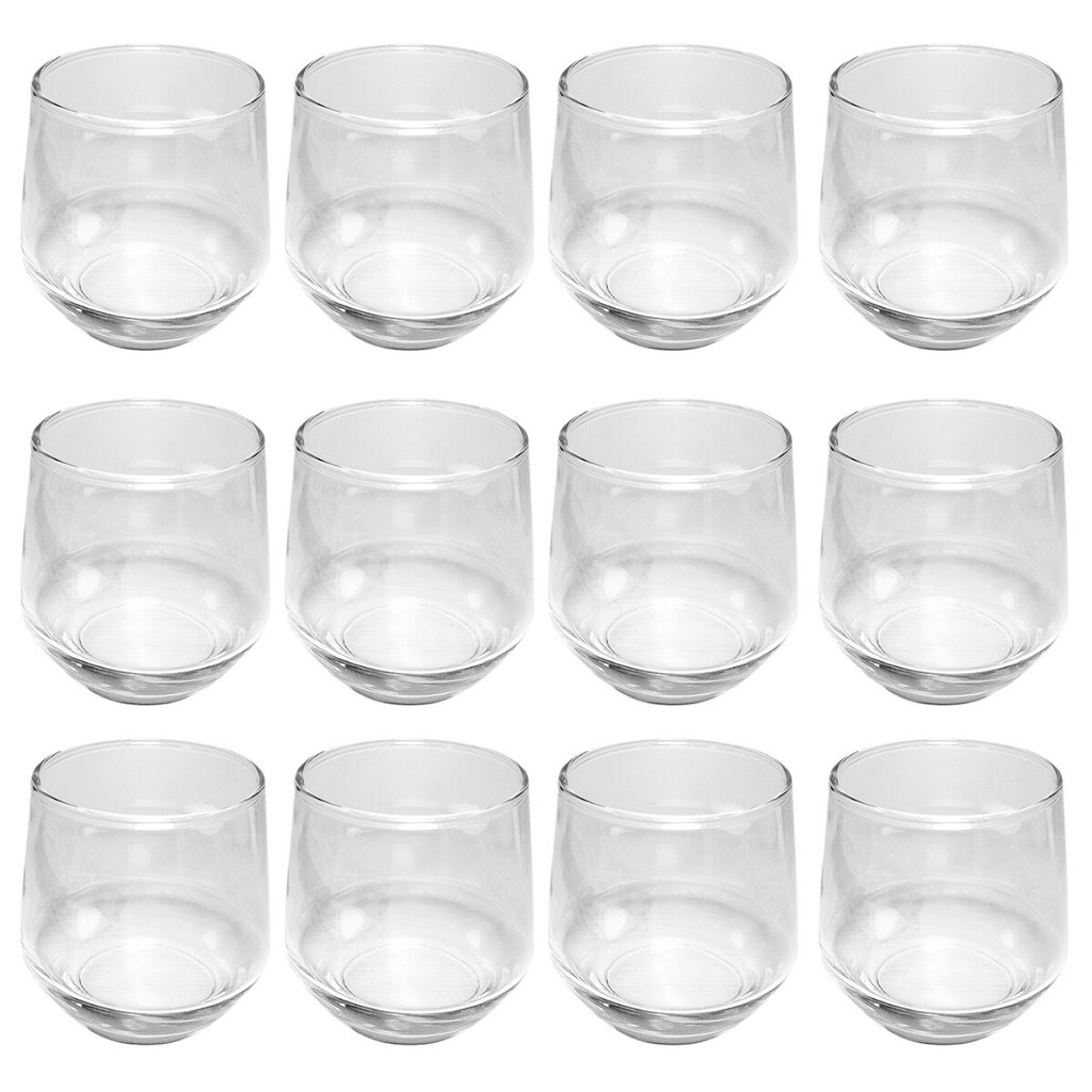 Jogo de 12 Copos de Vidro 300ml Whisky Coquetel Drink | Shopee Brasil