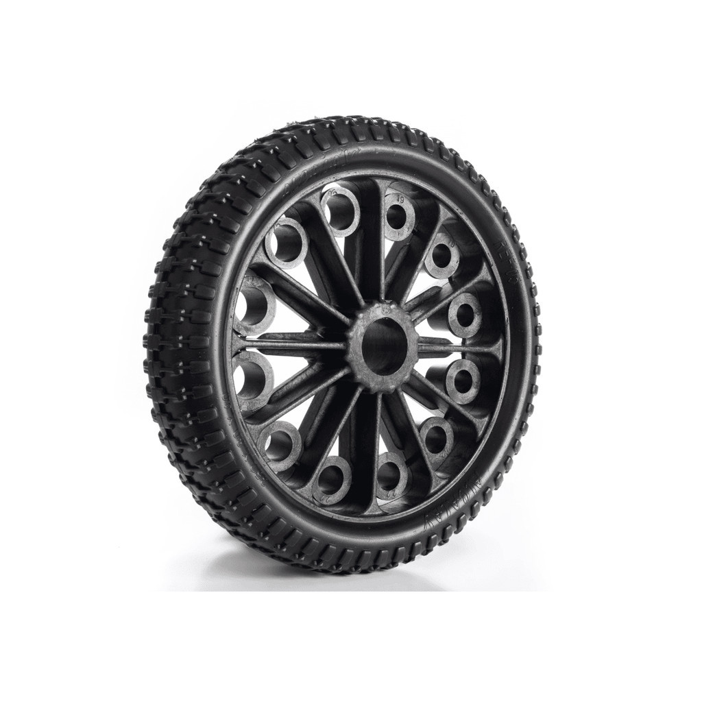 PNEU EM P.U MACIÇO RD05-UNI-43MM + BUCHAS UNIVERSAIS CARRIOLA CARRINHO ...