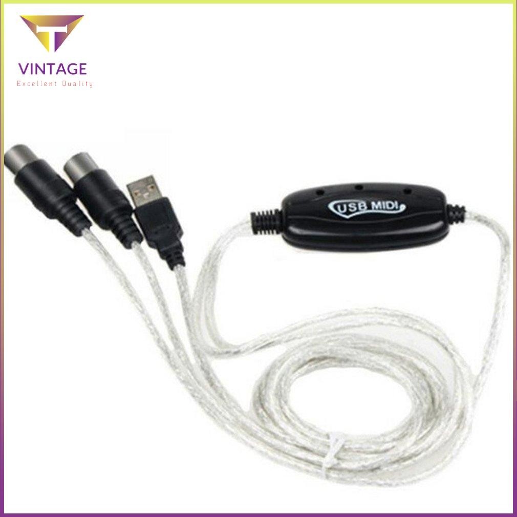 USB Interface To MIDI Converter Music Keyboard Piano USB Cord Adapter ...