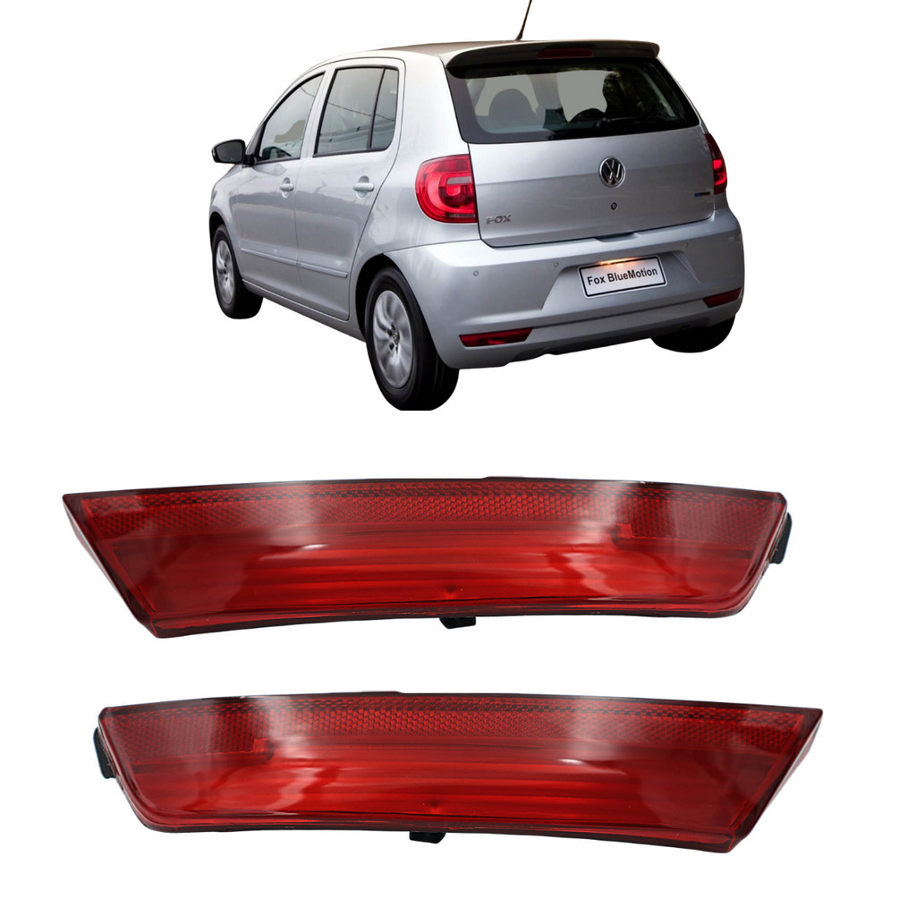 Par Refletor Olho Gato Parachoque Traseiro Fox 2010 2011 2012 2013 2014 ...
