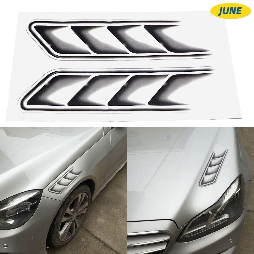 Autocolantes JUNE Para Carros Black Waterproof Shark Gills Vent Air ...