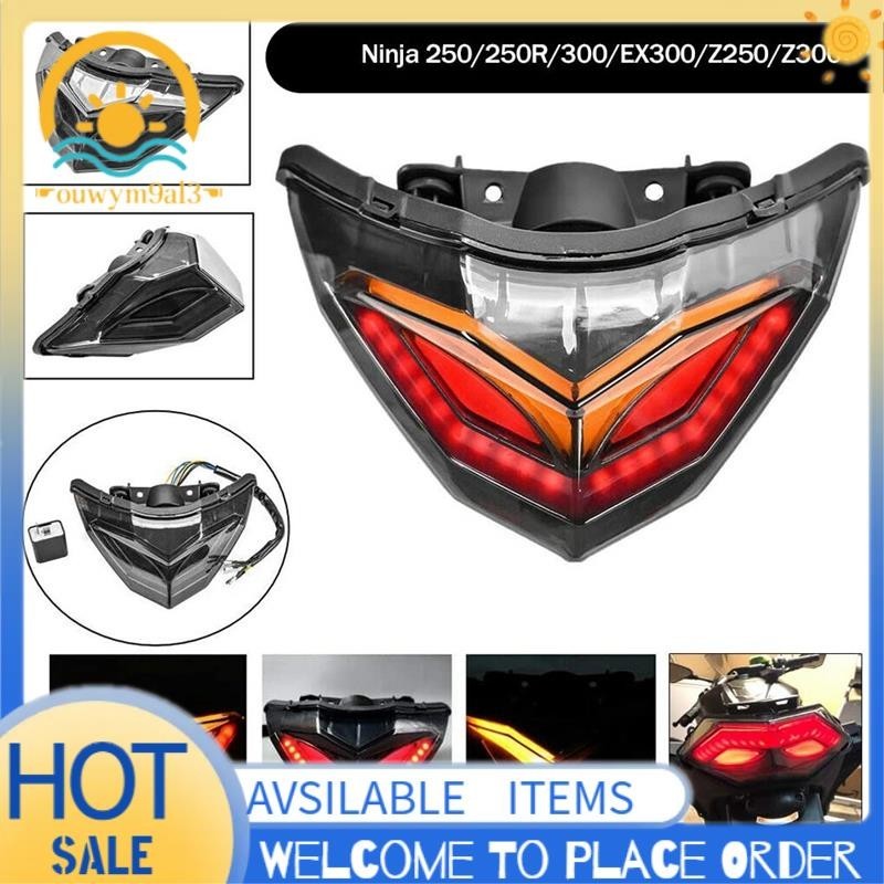 [ouwym9al3] Motocicleta Luzes LED Traseiras De Freio Sinais De Volta Traseira Luz Integrada Para ...