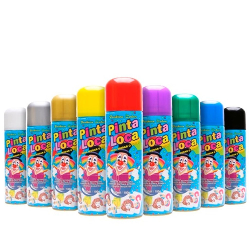 Tinta Pinta Loca Spray Escolha sua Cor | Shopee Brasil