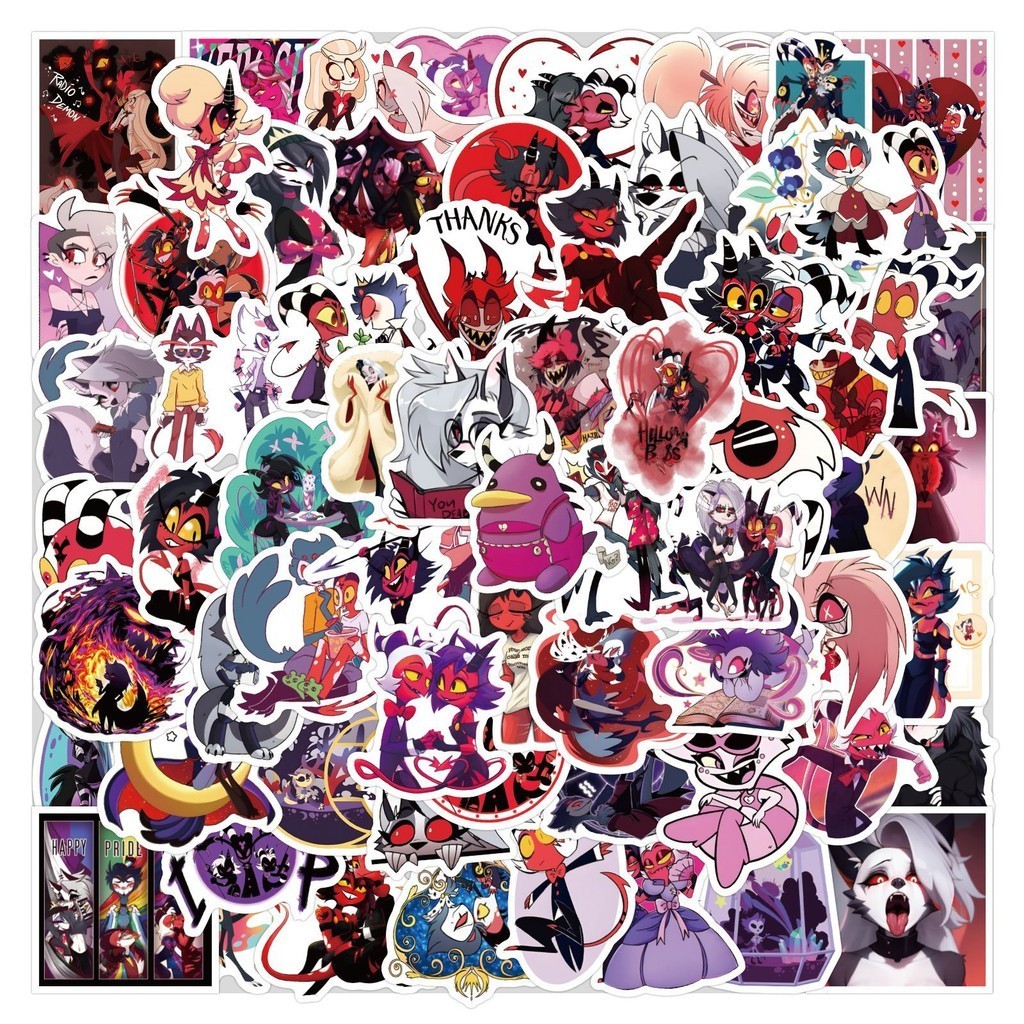 120 Unid . Adesivos De PVC À Prova D'água Helluva Boss Cartoon | Shopee ...