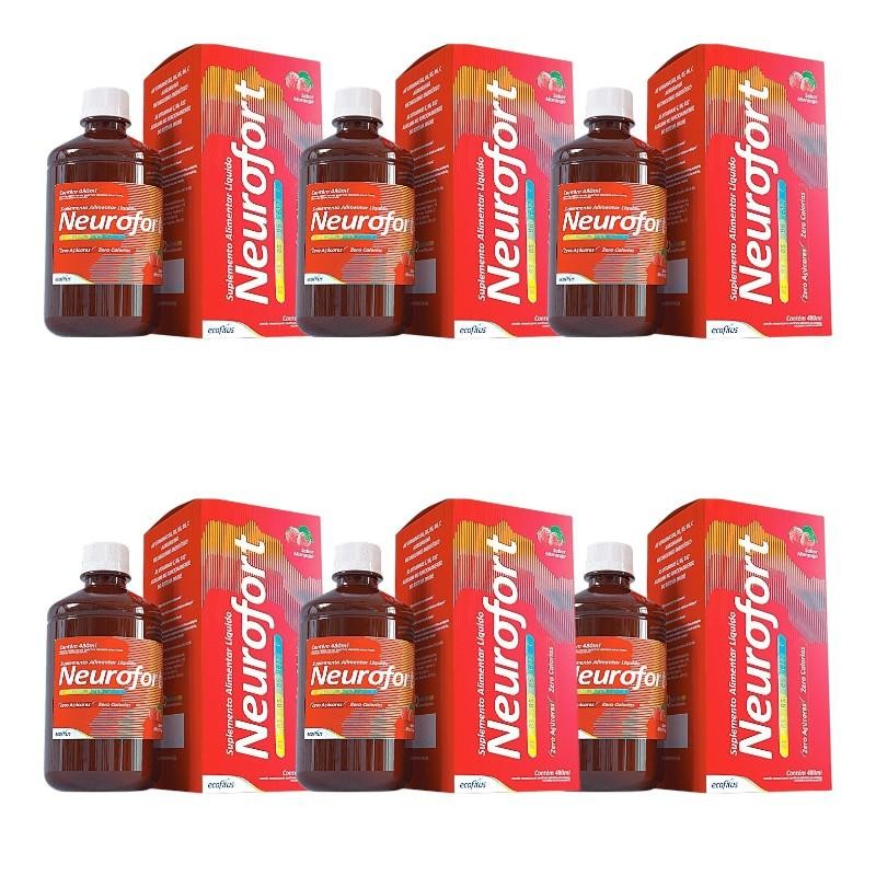 Kit Neurofort Ecofitus Sabor Morango Com 6Un De 480ml Cada | Shopee Brasil