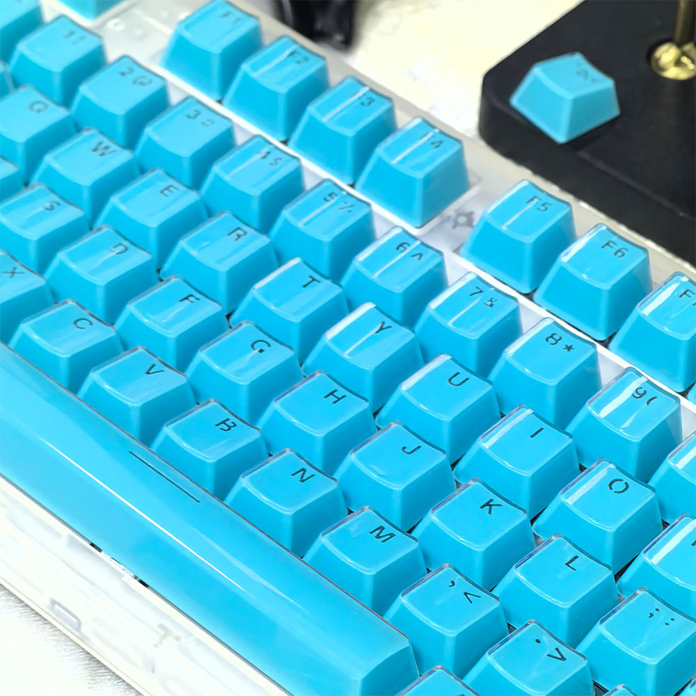 Blue Jello Keycap Perfil OEM 104 Teclas PC Double Shot Light ...