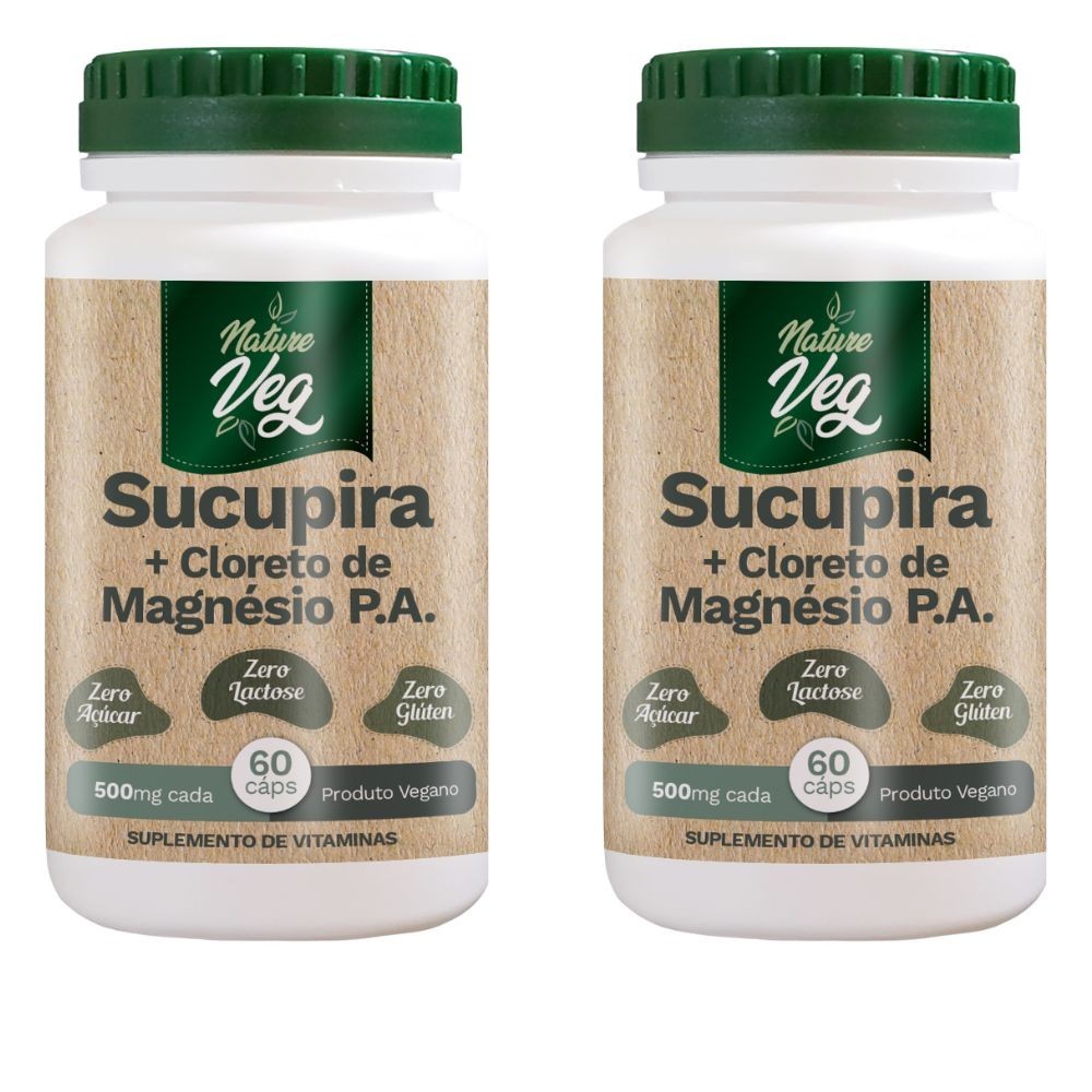 Kit 2 Sucupira + Cloreto De Magnésio 60 Cápsulas 500mg Propriedades anti-inflamatórias | Shopee ...
