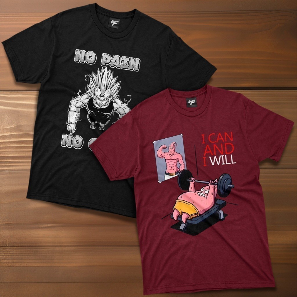 KIT 2 Camisetas Vegeta No Pain e Patrik Body Builder Camisa 100% ...