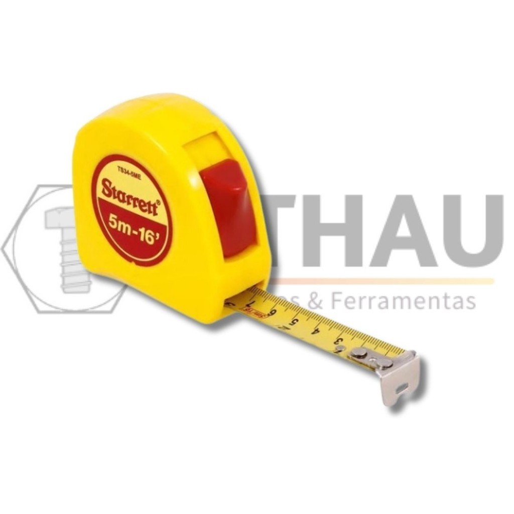 TRENA STARRETT 5M/16 AMARELA COM TRAVA | Shopee Brasil