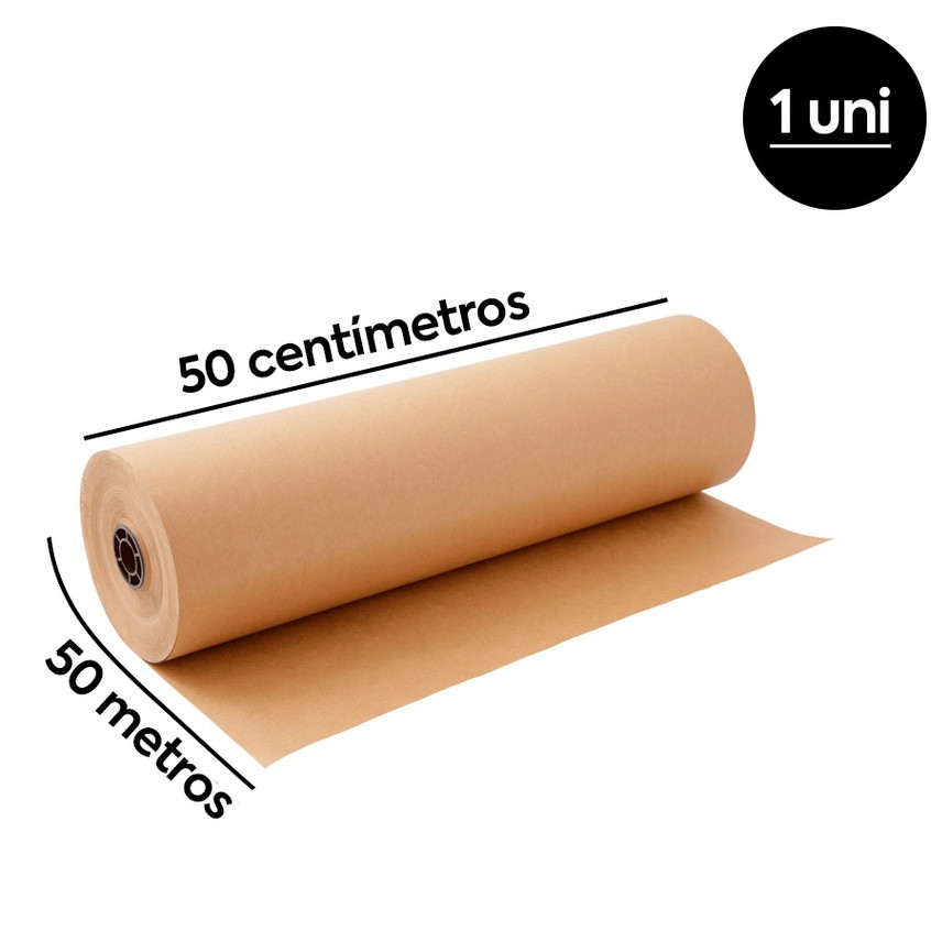 Rolo Bobina 50m Papel Pardo Semi Kraft Pardo Embalagem Caixa Envelope ...