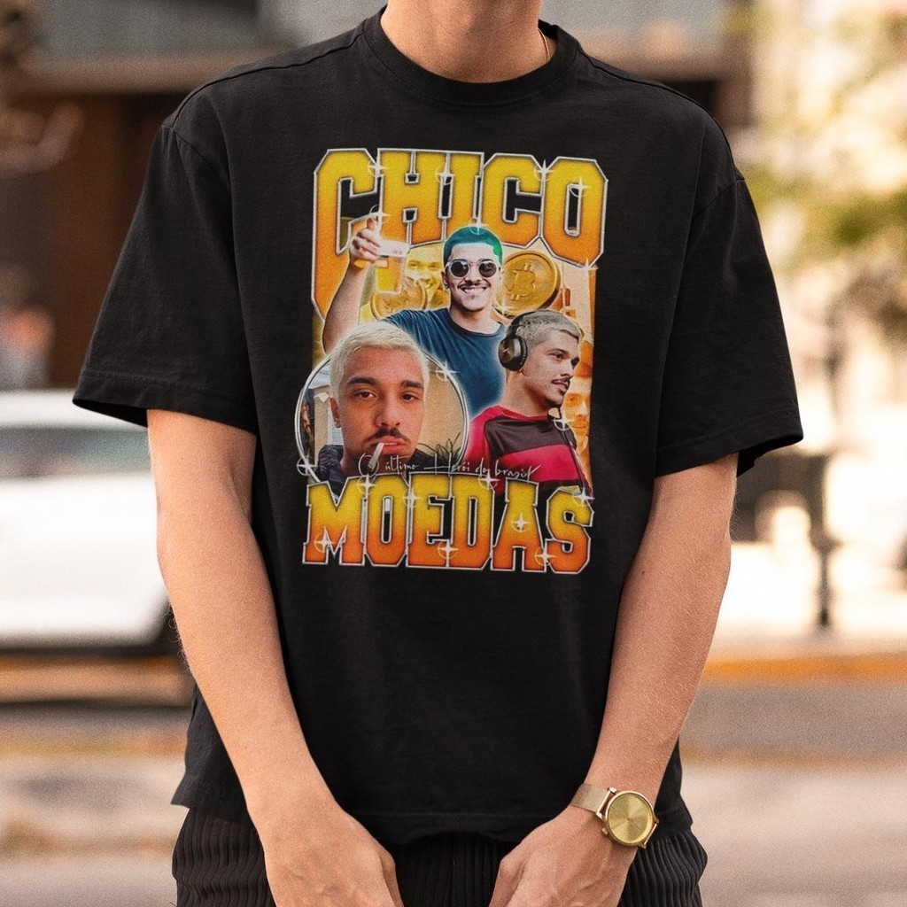 Camisa Chico Moedas Apostas Bit Coin Luísa BtLG Sonza Herói | Shopee Brasil