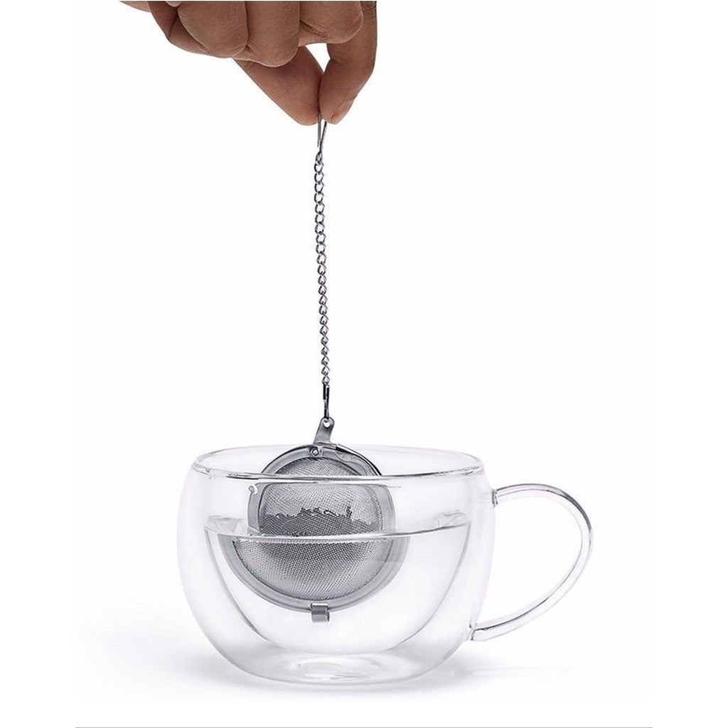 Infusor Cha Inox Difusor Peneira Coador Corrente Bolinha Kit Chá ...