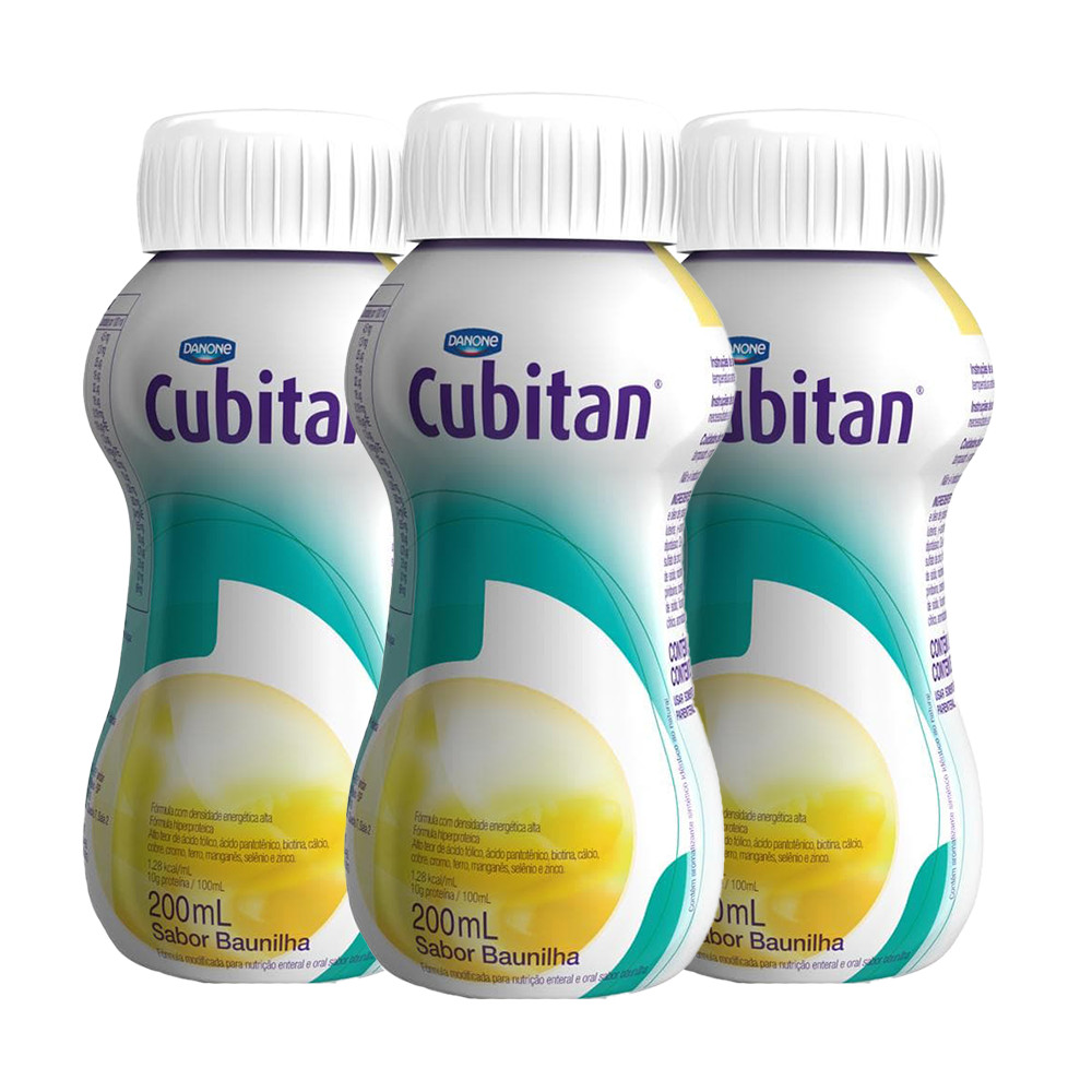 PACK 3 Cubitan Danone Baunilha 200ml | Shopee Brasil