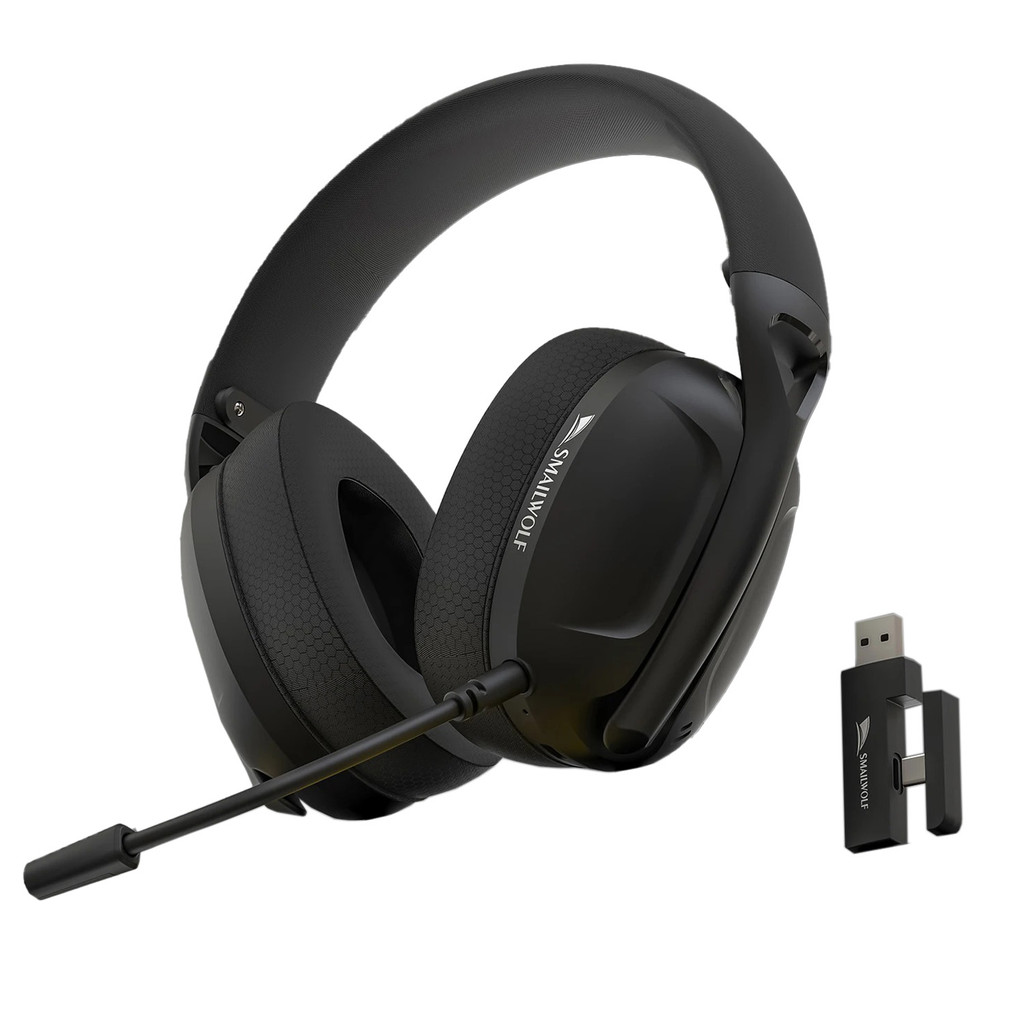 Headset Gamer SMAILWOLF L80 ultraleve c/ Tri-Mode Preto | Shopee Brasil