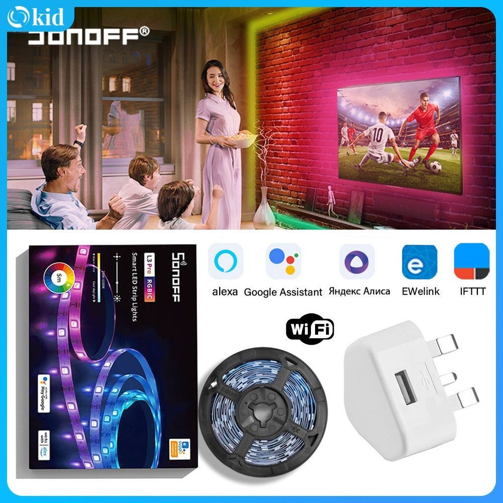 L3 Pro 5m Rgbic Wifi Smart Led Strip Lights 16,4ft sem fio remoto voz ...