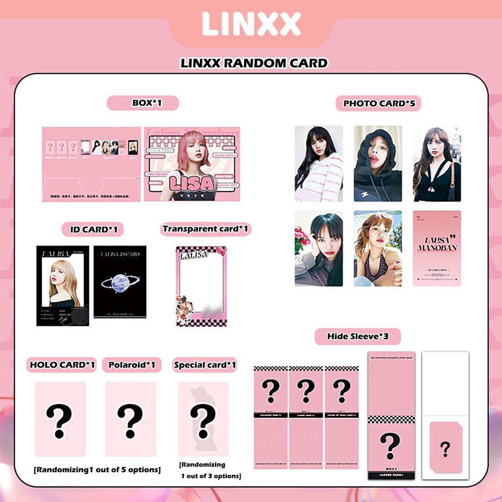 LINXX BlackPink Random Card Box Set Kpop Photocards Série Cartões ...