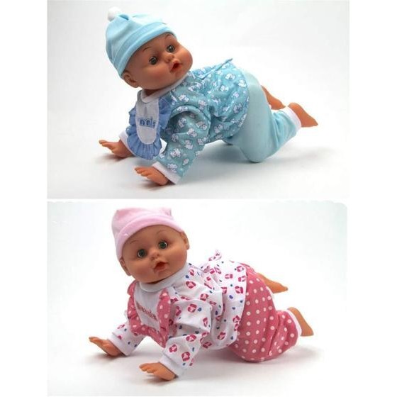 Brinquedo Boneca Bebê Engatinha Emite Som E Movimentos | Shopee Brasil