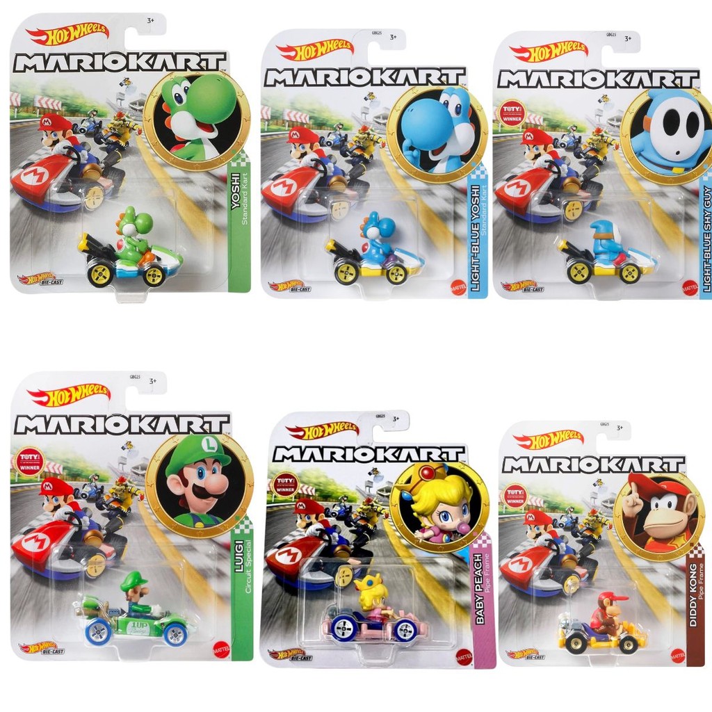 Hot Wheels Mario Kart Colecionável GBG25 Mattel T02A | Shopee Brasil