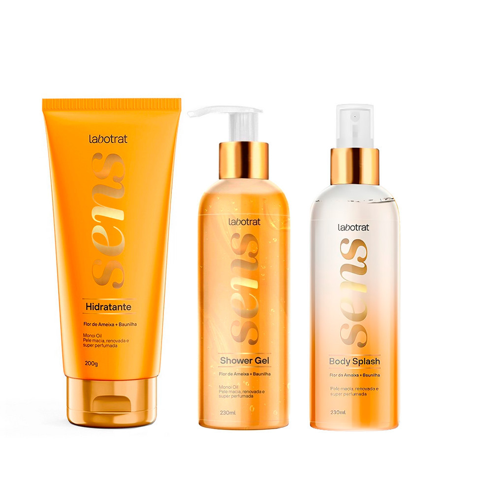 Labotrat Kit 3un - 1un Body Splash + 1un Shower Gel + 1un Hidratante ...