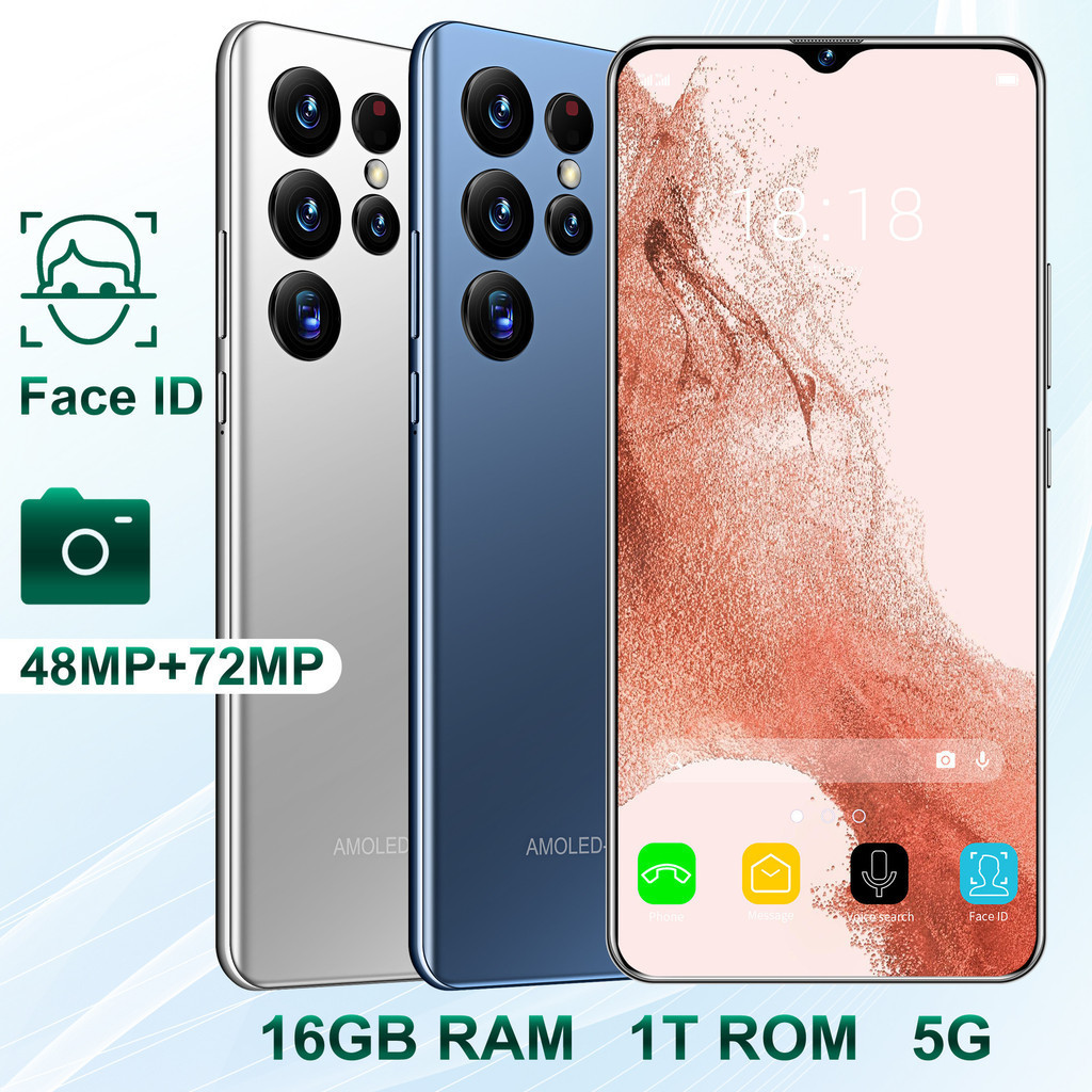 Novo Galaxy S22 Ultra Smartphone NFC 8G RAM 128G ROM 6800mah Limpeza De ...