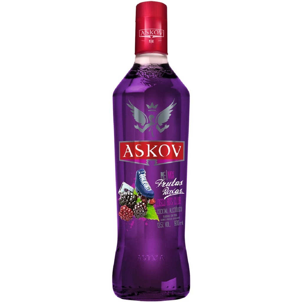 Vodka Askov Frutas Roxas 900ml | Shopee Brasil