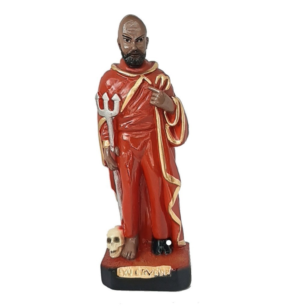 Escultura Estátua Estatueta Exu Caveira Imagem Em Gesso 22cm Candomblé ...