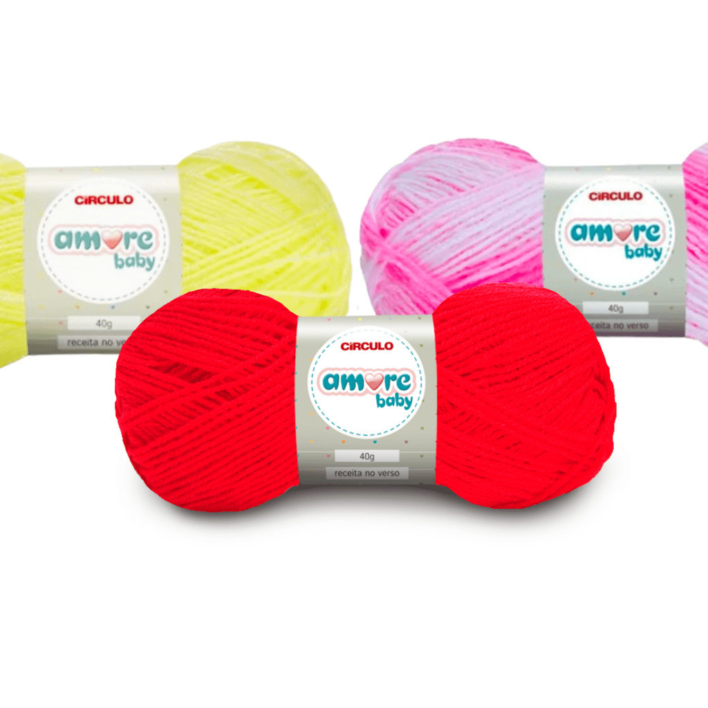 Lã Fio para Bebê Amore Baby Circulo - 200m/40g | Shopee Brasil