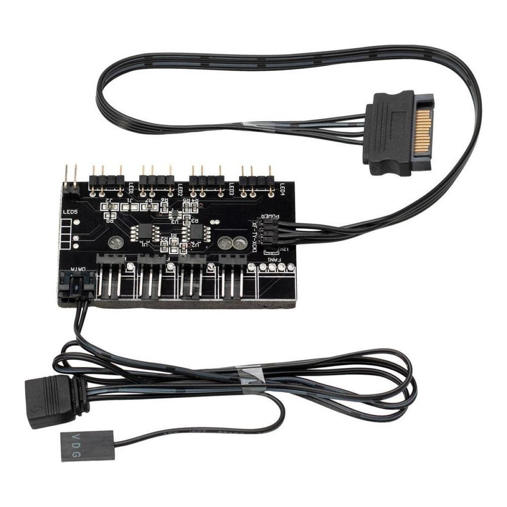 Controladora RGB de Fan e Fita LED ARGB 3 Pinos 5v para Gabinete Gamer ...