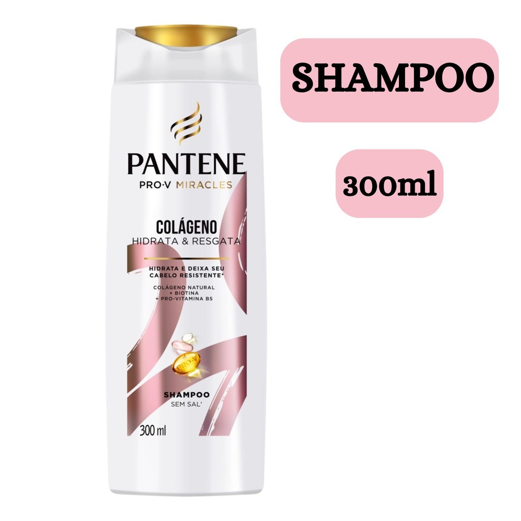 Shampoo Pantene Colágeno Hidrata e Resgata 300ml | Shopee Brasil