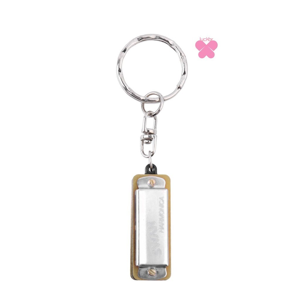 SWAN Keychain Harmonica 4 Buracos 8 Tons Chave Do C Pequeno Instrumento ...
