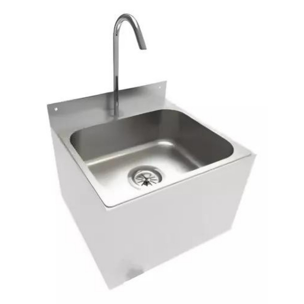 Pia Em Inox Com Acionamento - Lavatorio De Assepsia Cor Inox Brilhante ...