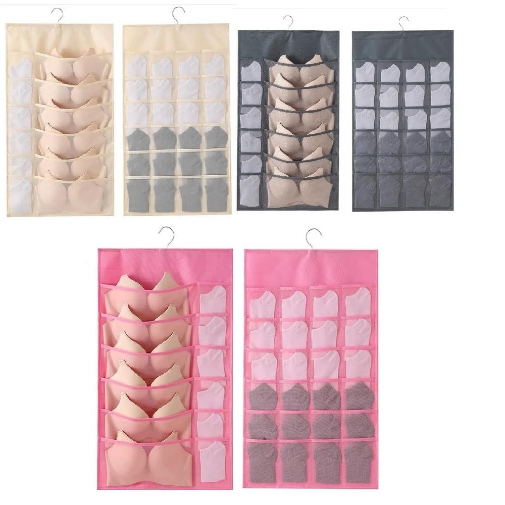 CABIDE ORGANIZADOR 36 BOLSOS PORTA SUTIA DUPLA FACE MULTI DIVISORIAS CLOSET JOIAS GUARDA ROUPA ...