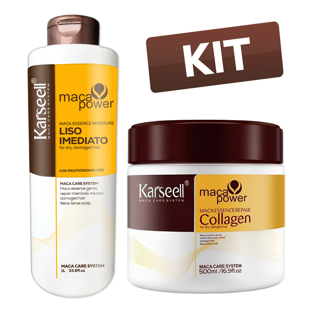 Kit Karseell Collagen Máscara E Progressiva Liso Imediato Super ...