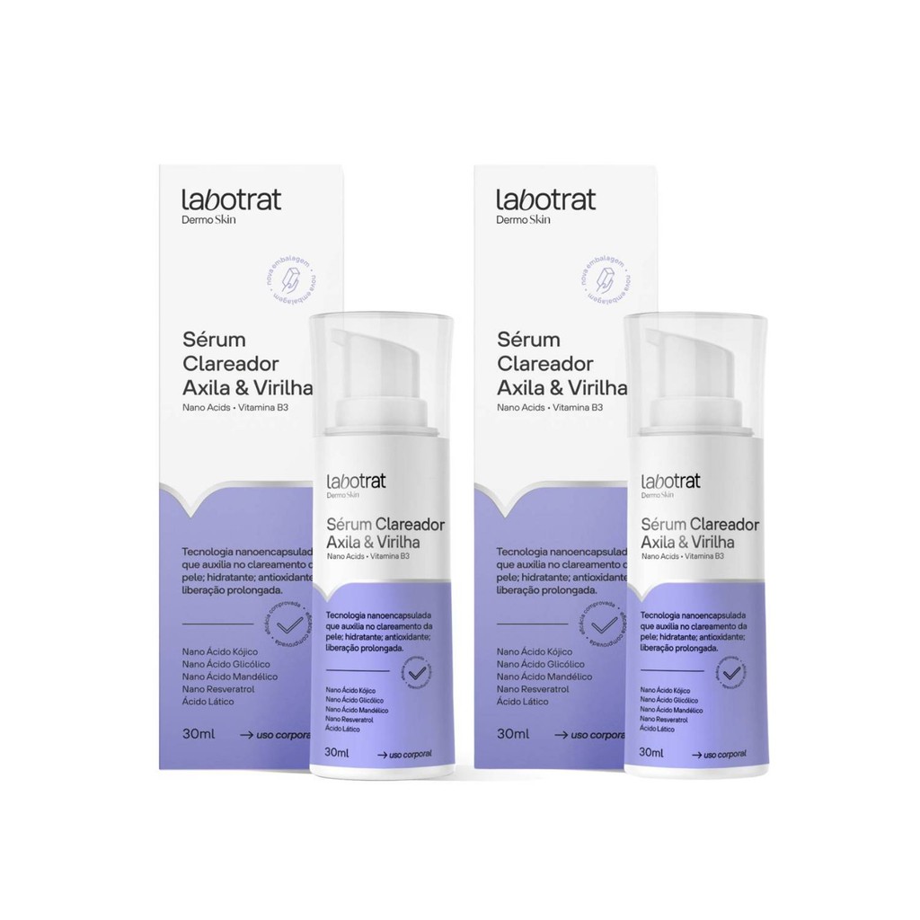 Combo C/ 2 Seruns Clareador Axila E Virilha Intimo Labotrat | Shopee Brasil