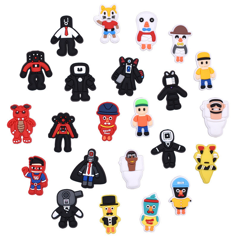 Jogo De Desenhos Animados Jibitz Crocs Skibidi Toilet Jibbitz Charm ...