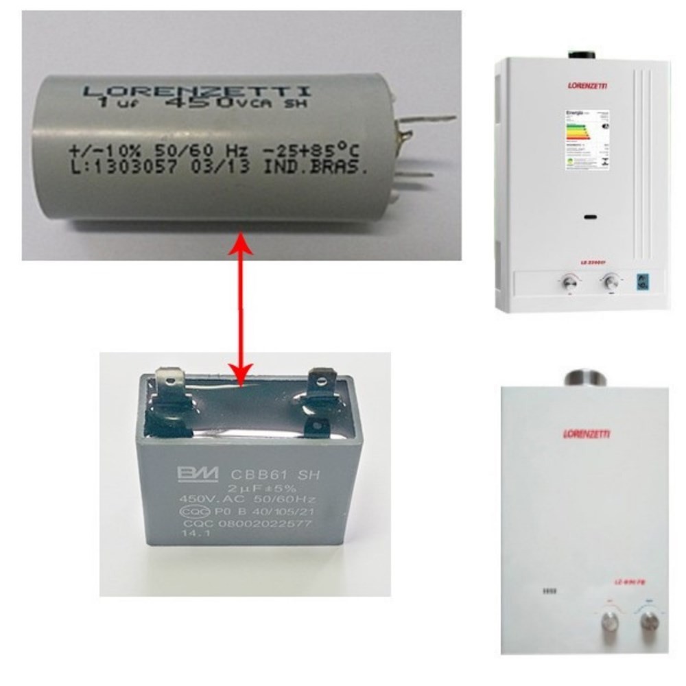 Capacitor Aquecedor Lorenzetti LZ 800 FB EF LZ 2200EF - G804 | Shopee ...